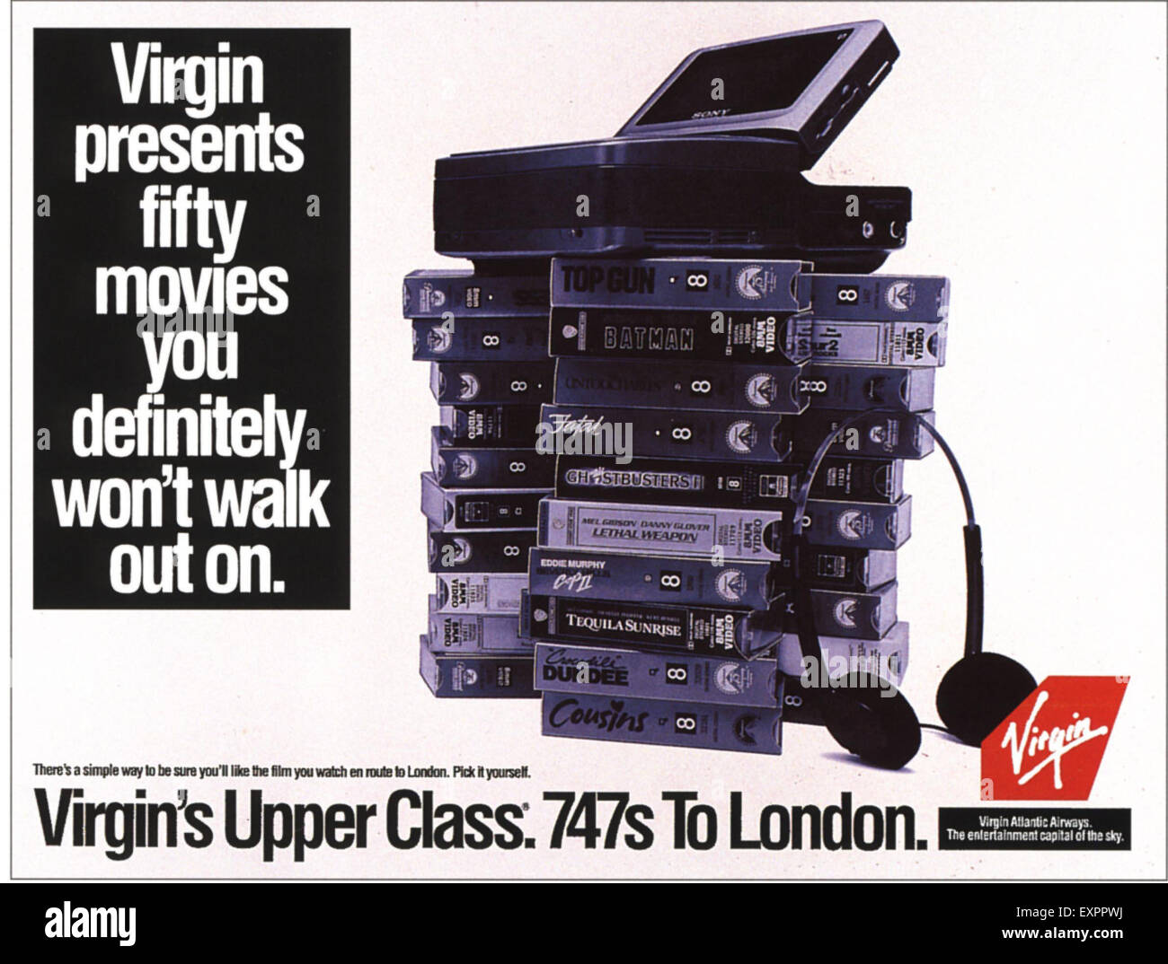 1990s UK Virgin Atlantic Magazine Advert Stock Photo - Alamy