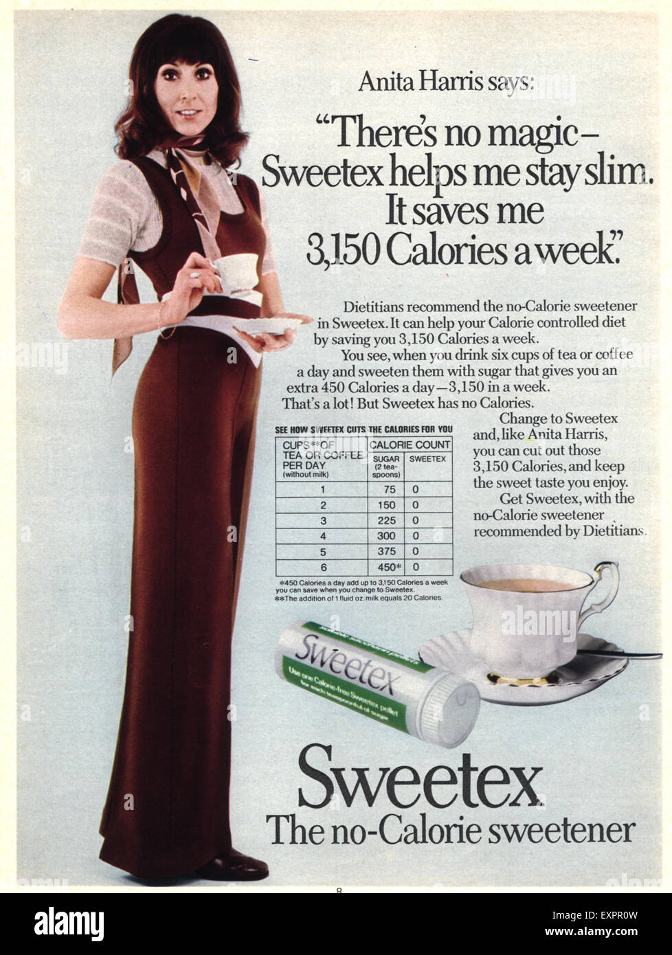 1960s UK Sweetex Magazine Advert Stock Photo - Alamy