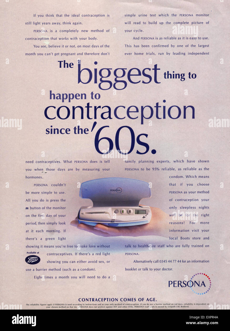 Contraception advert hi-res stock photography and images - Alamy