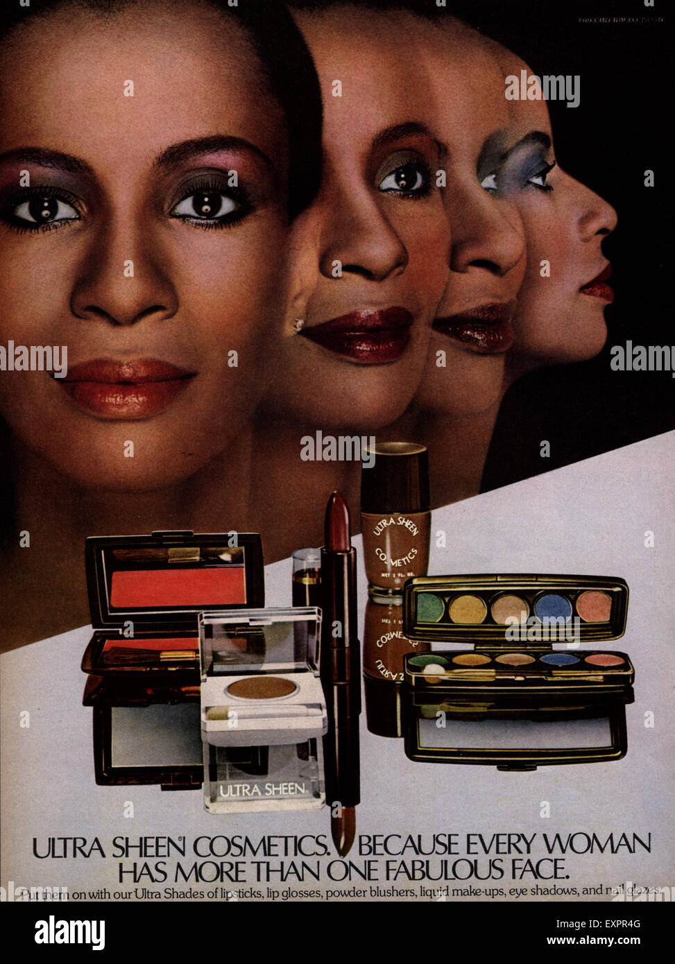 1980s USA Ultra Sheen Cosmetics Magazine Advert Stock Photo: 85323632 ...