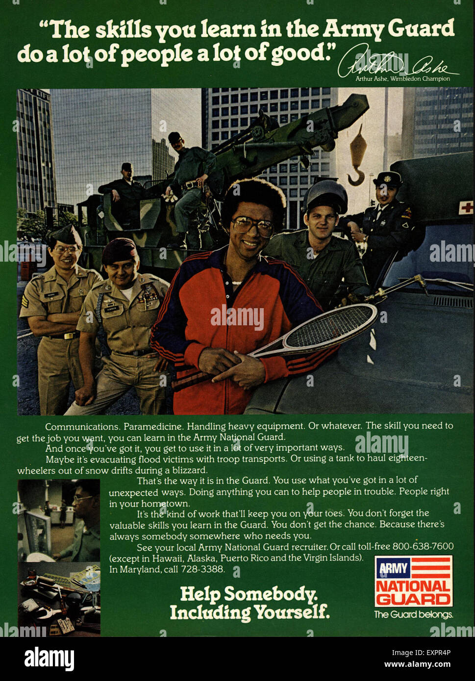1980s USA Army National Guard Magazine Advert Stock Photo - Alamy