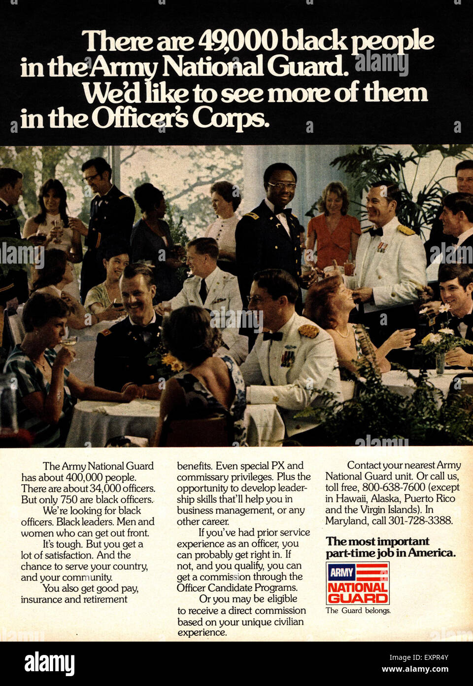 1970s USA Army National Guard Magazine Advert Stock Photo - Alamy