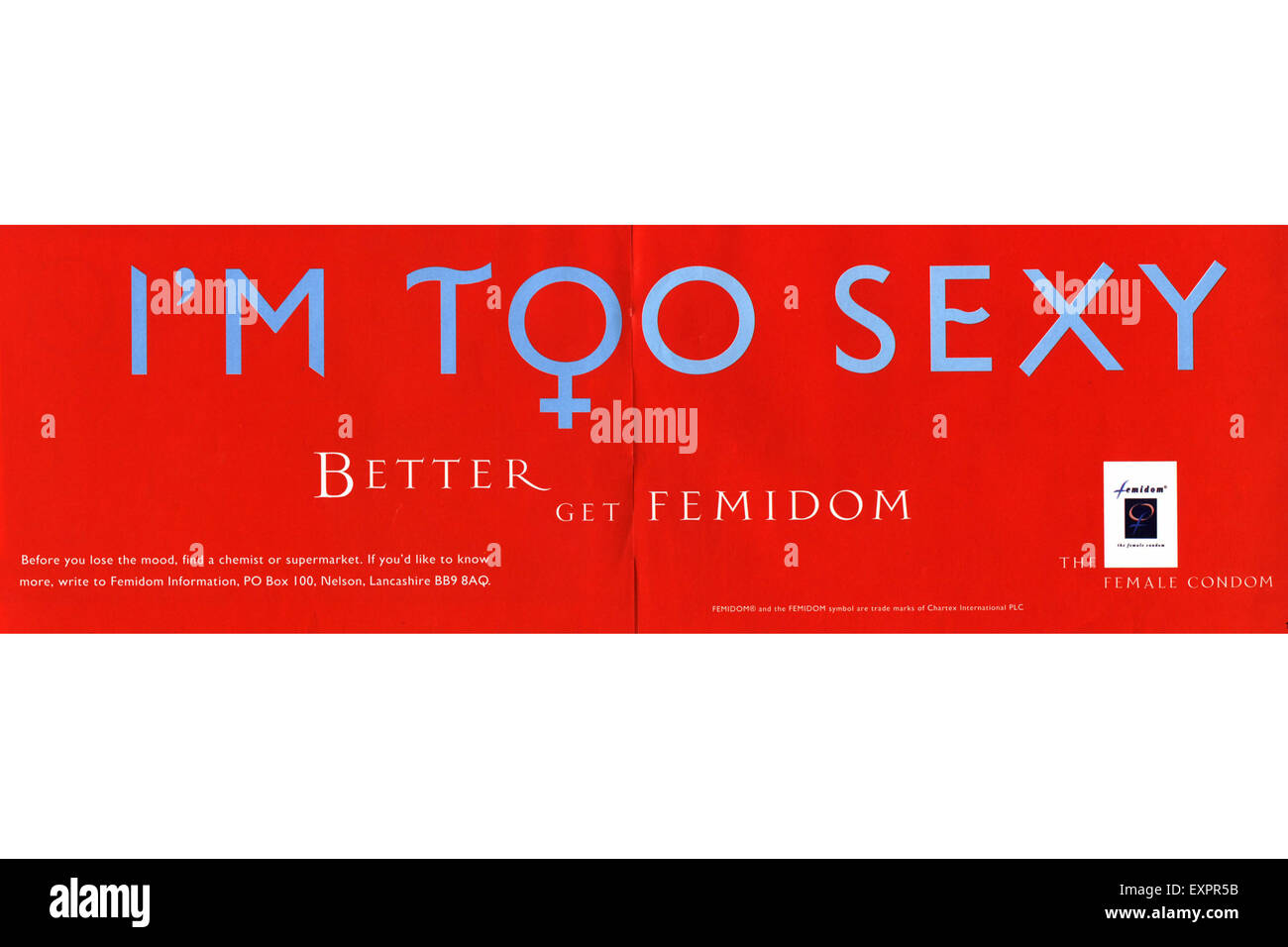 2000s UK Femidom Magazine Advert Stock Photo - Alamy