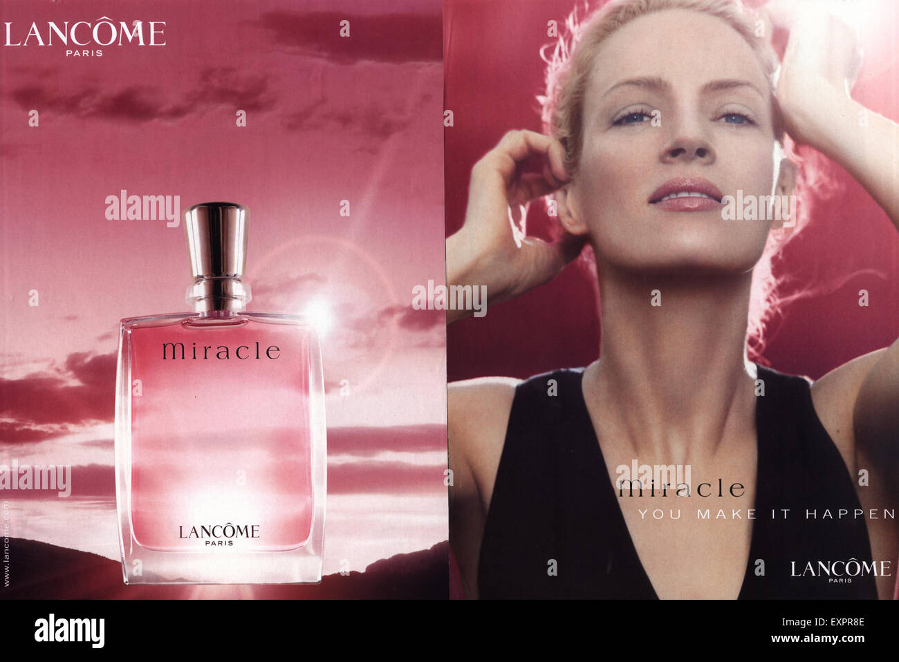 1990s UK Lancome Miracle Magazine Advert Stock Photo - Alamy