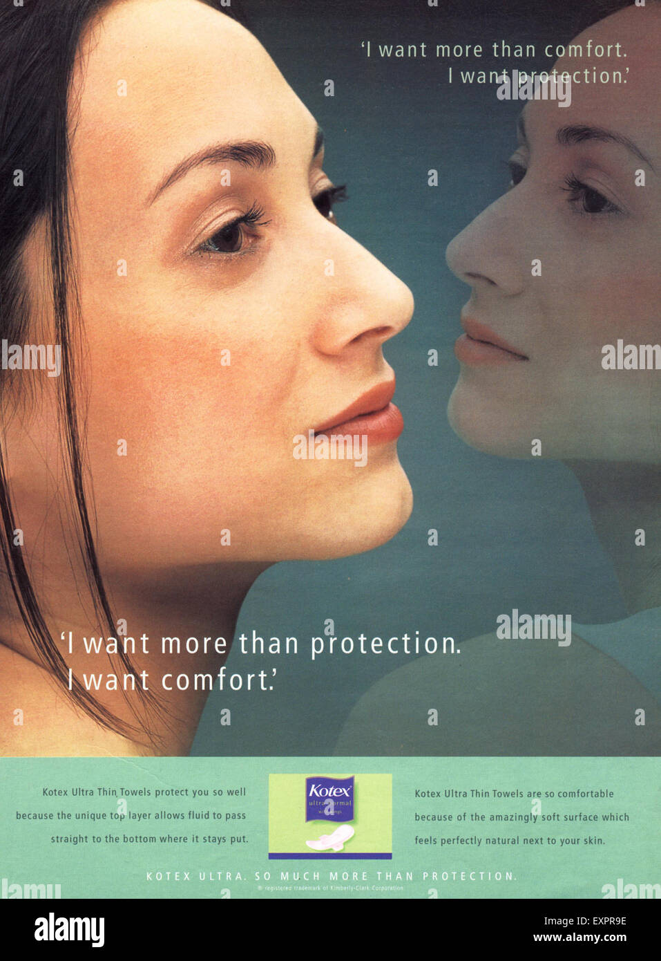 2000s USA Kotex Magazine Advert Stock Photo - Alamy