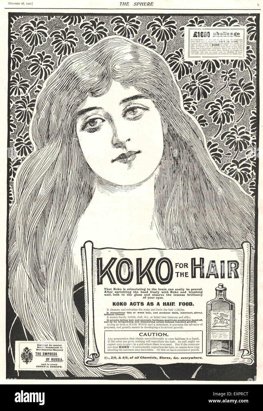 1900s UK Koko Magazine Advert Stock Photo - Alamy