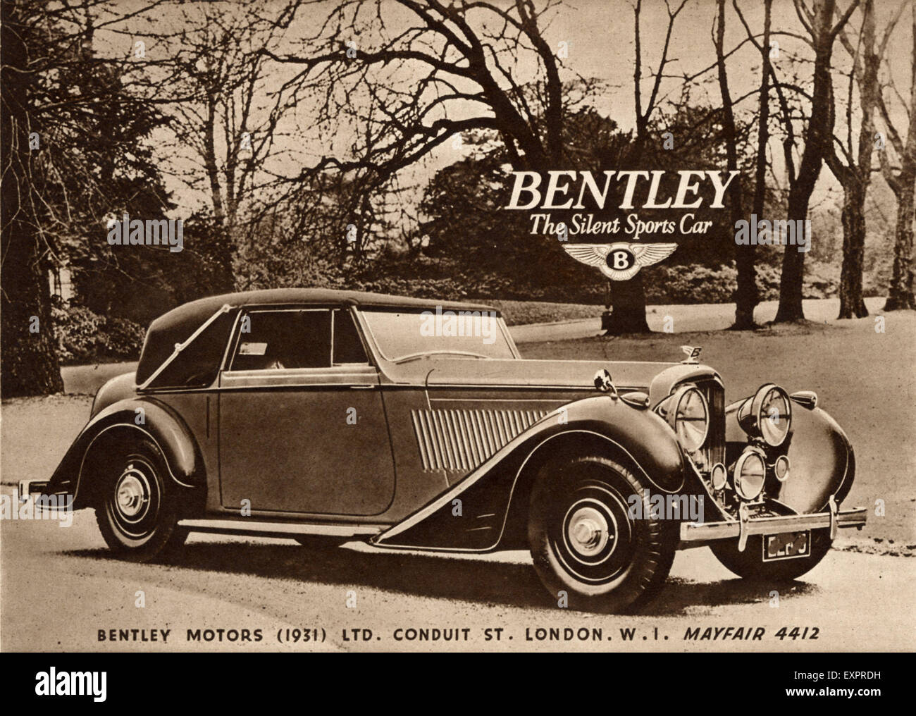 1940s UK Bentley Magazine Advert Stock Photo - Alamy