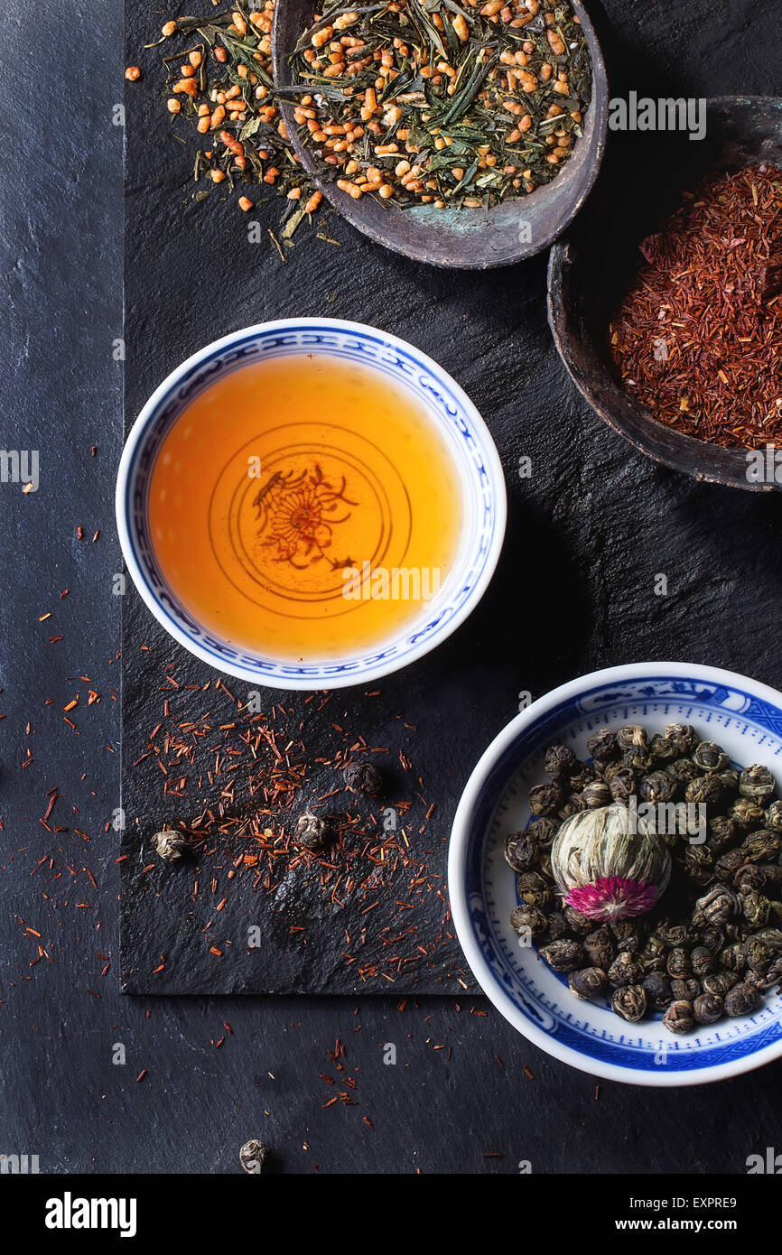 Assortment of dry tea Stock Photo - Alamy