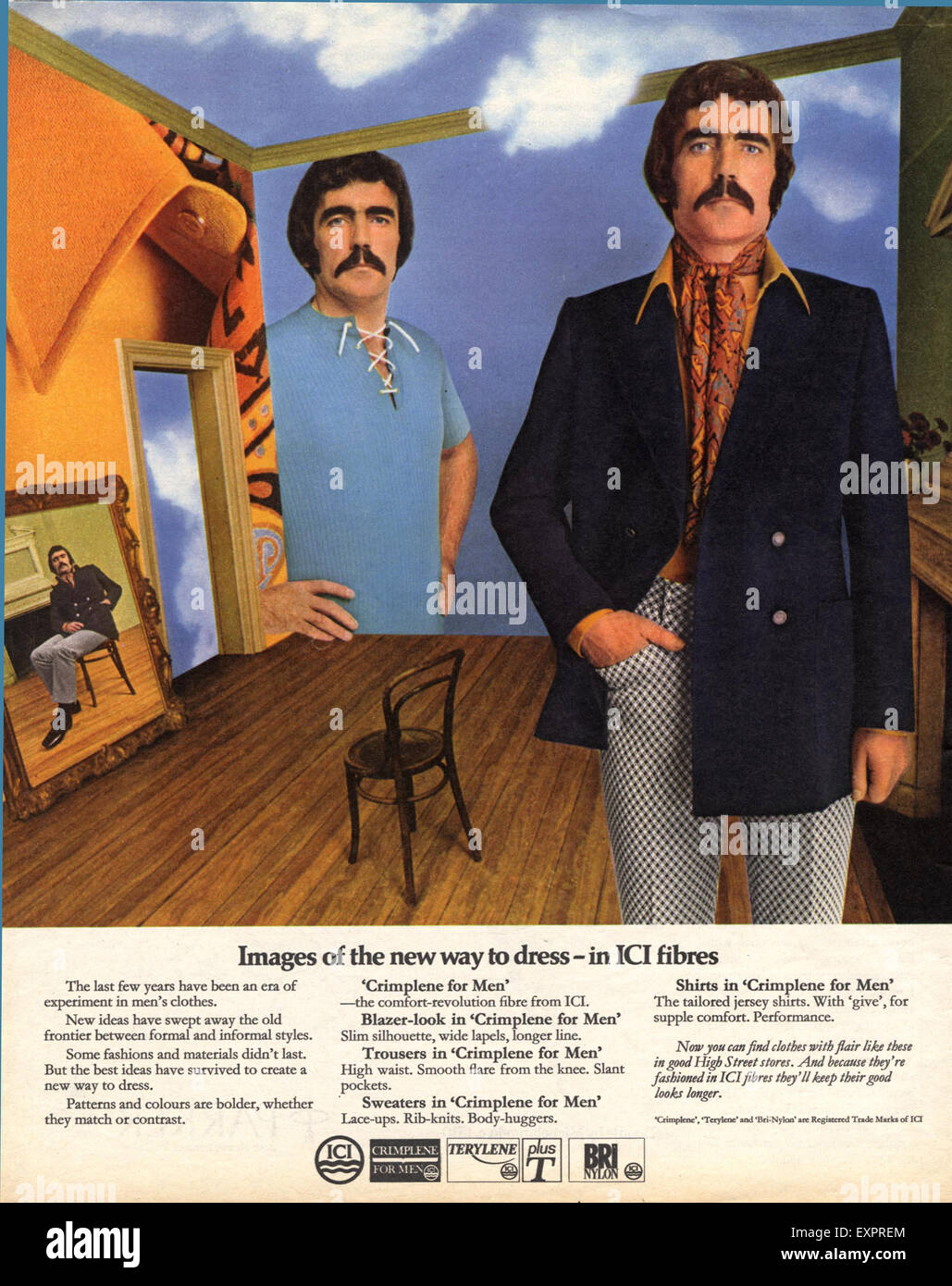 1970s UK Bri-Nylon by ICI Magazine Advert Stock Photo - Alamy