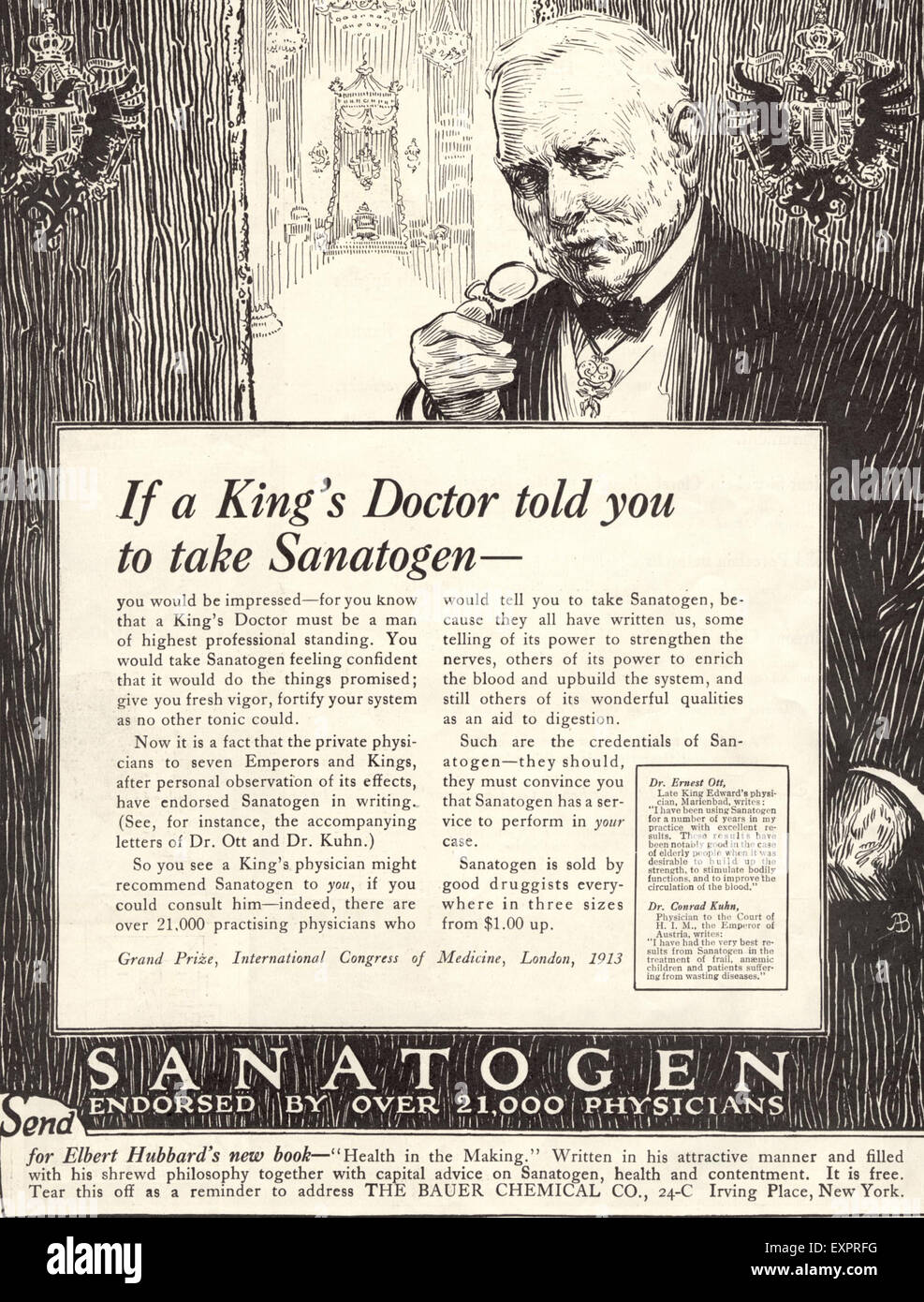 1920s UK Sanatogen Vitamins Magazine Advert Stock Photo - Alamy