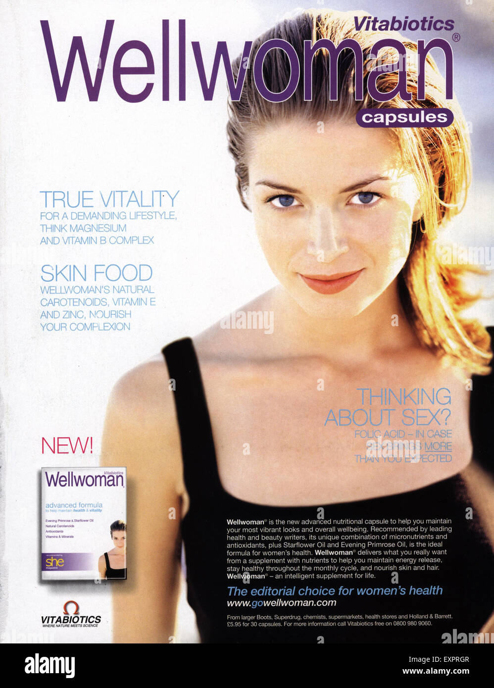 2000s UK Wellwoman Magazine Advert Stock Photo - Alamy