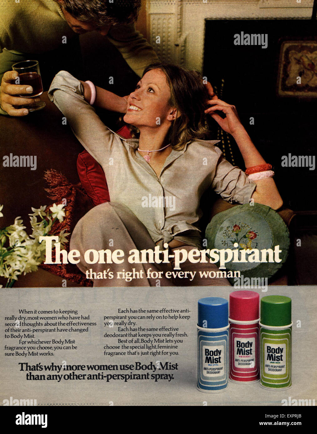 1980s UK Body Mist Magazine Advert Stock Photo - Alamy