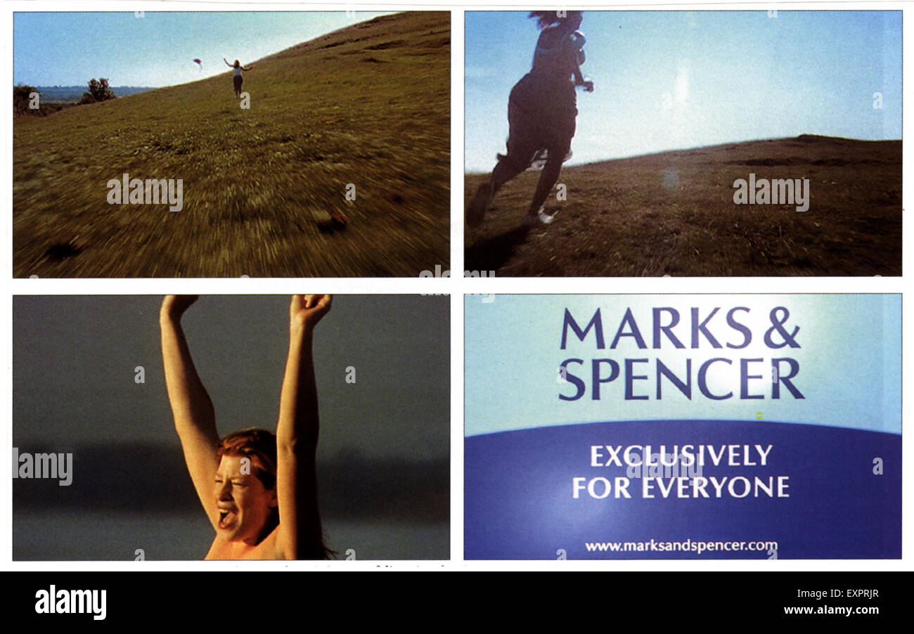 2000s UK Marks and Spencer TV Advert (Storyboard Stock Photo - Alamy