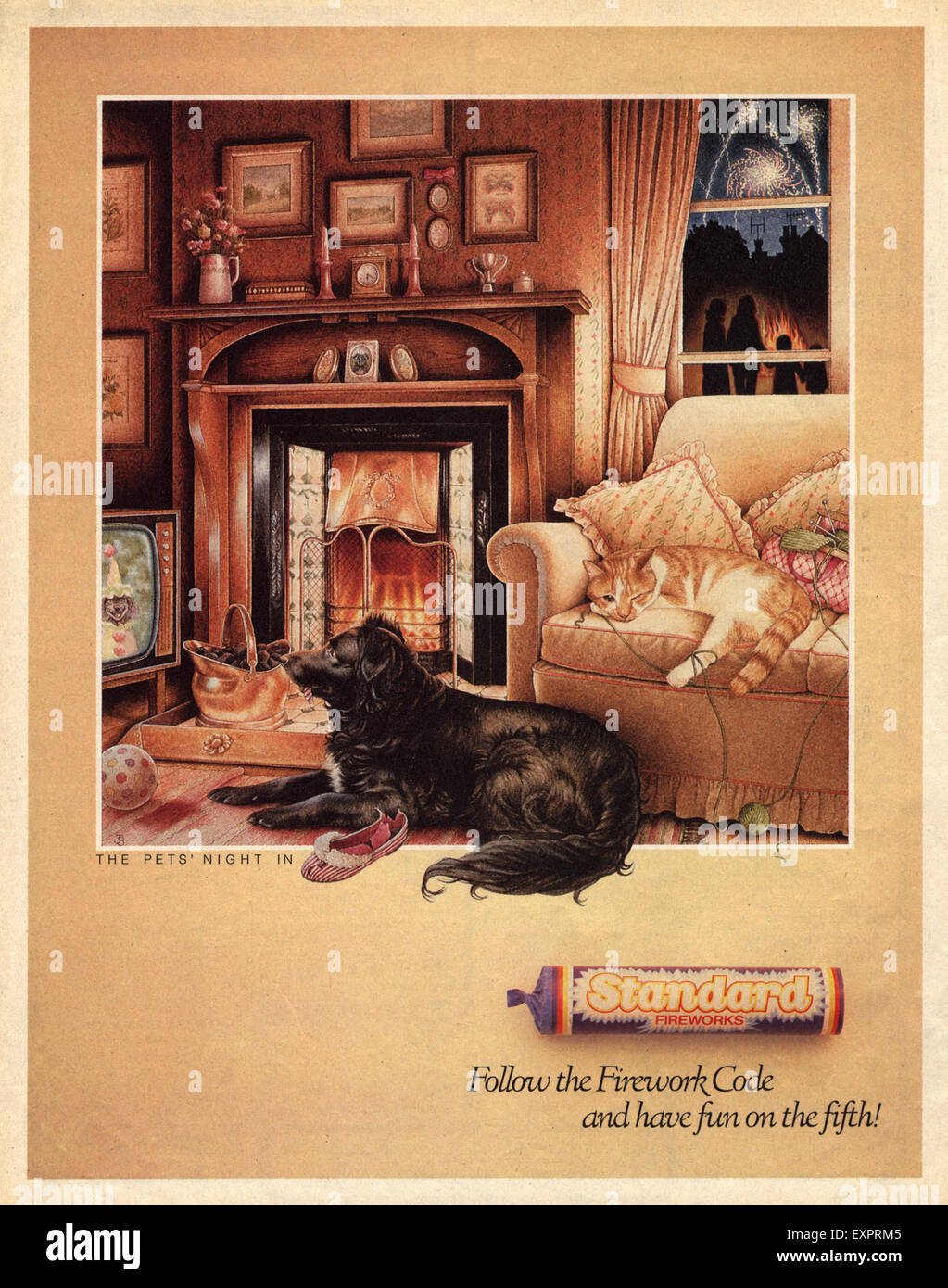 1980s UK Standard Fireworks Magazine Advert Stock Photo - Alamy