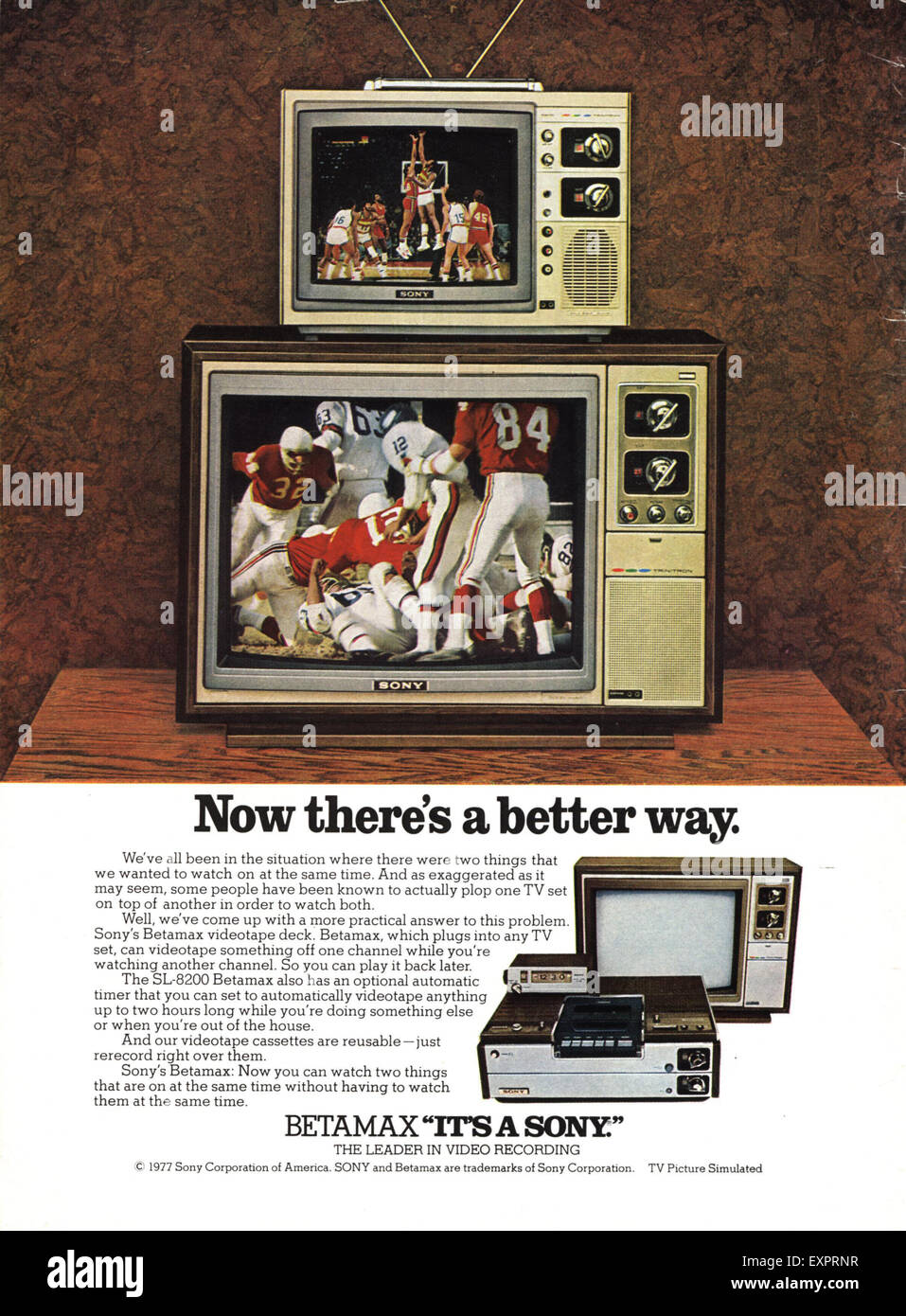 Sony tv 1970s hi-res stock photography and images - Alamy
