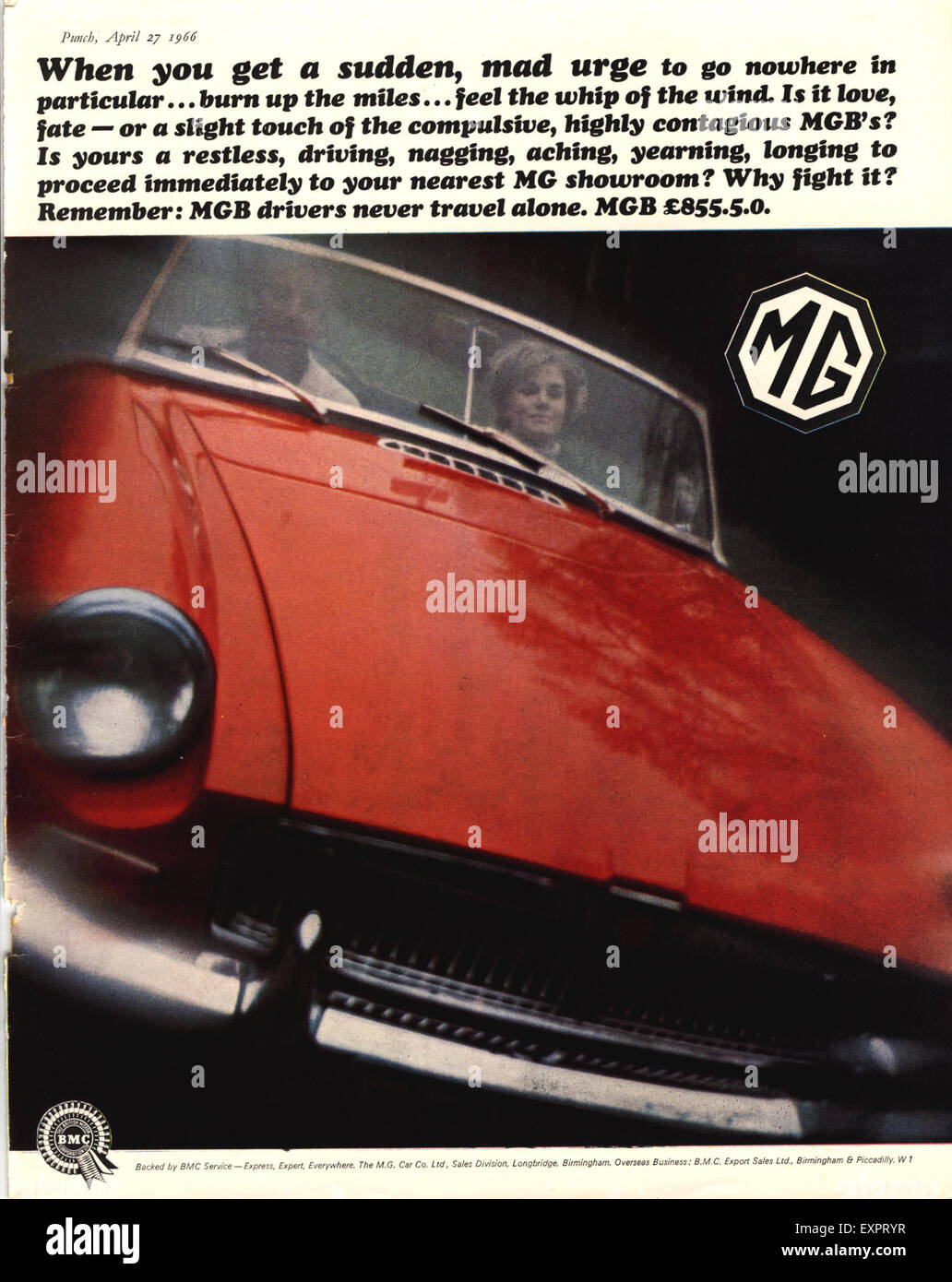 1960s UK MG MGB Magazine Advert Stock Photo - Alamy