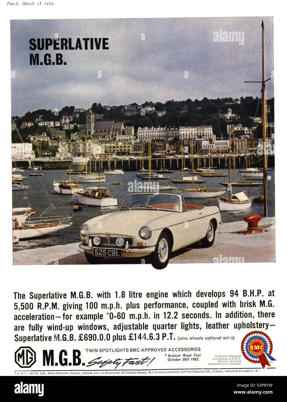 1960s UK MG MGB Magazine Advert Stock Photo - Alamy