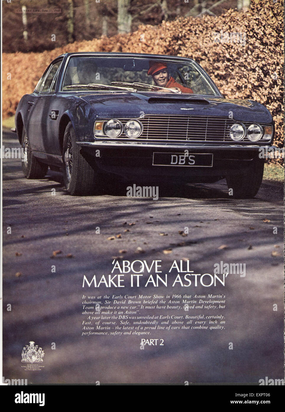 1960s UK Aston Martin Magazine Advert Stock Photo - Alamy