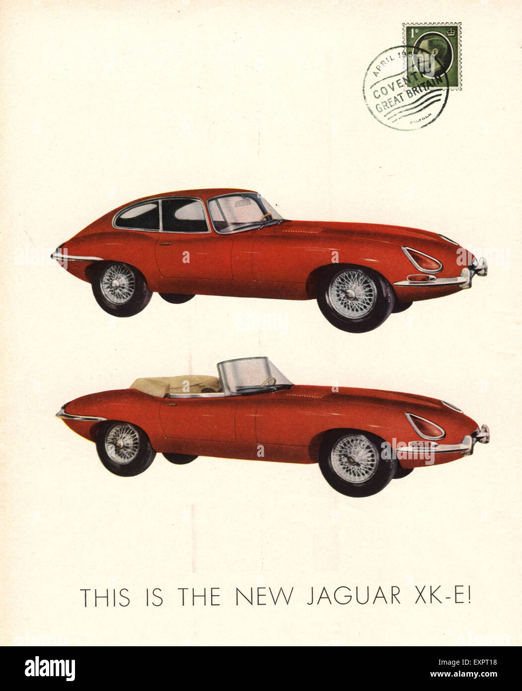 1960s USA Jaguar E-Type Magazine Advert Stock Photo - Alamy