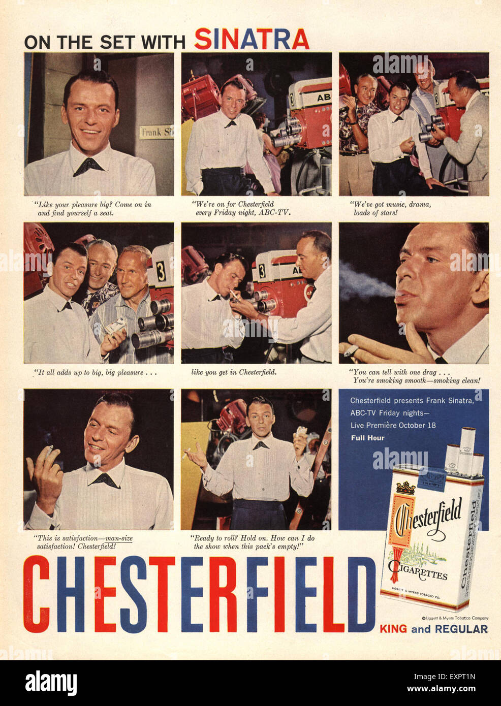 1960s USA Chesterfield Magazine Advert Stock Photo - Alamy