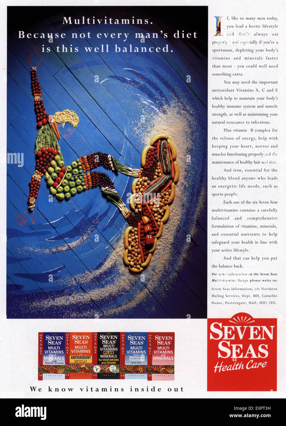 2000s UK Seven Seas Vitamins Magazine Advert Stock Photo - Alamy