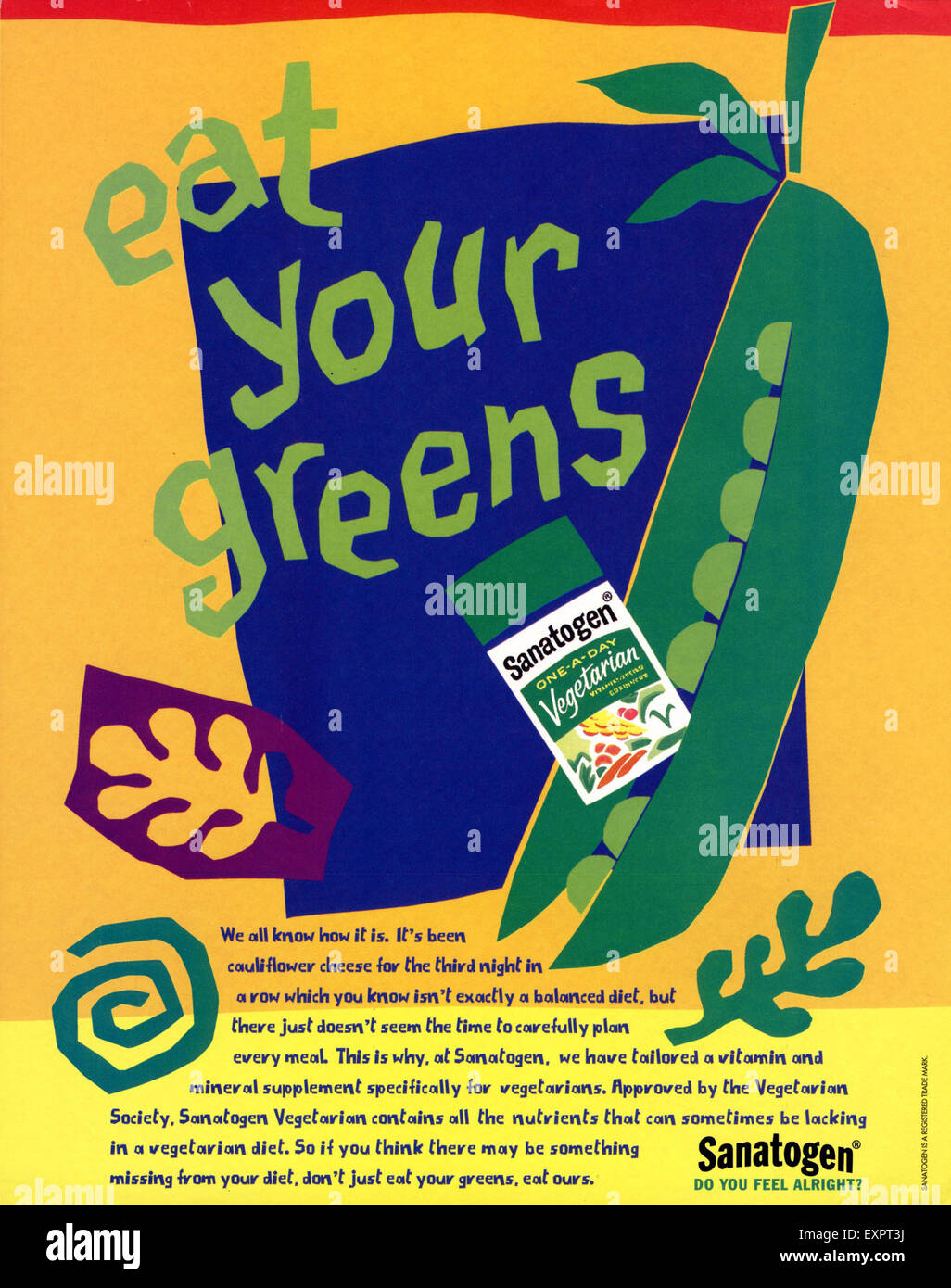2000s UK Sanatogen Vitamins Magazine Advert Stock Photo - Alamy