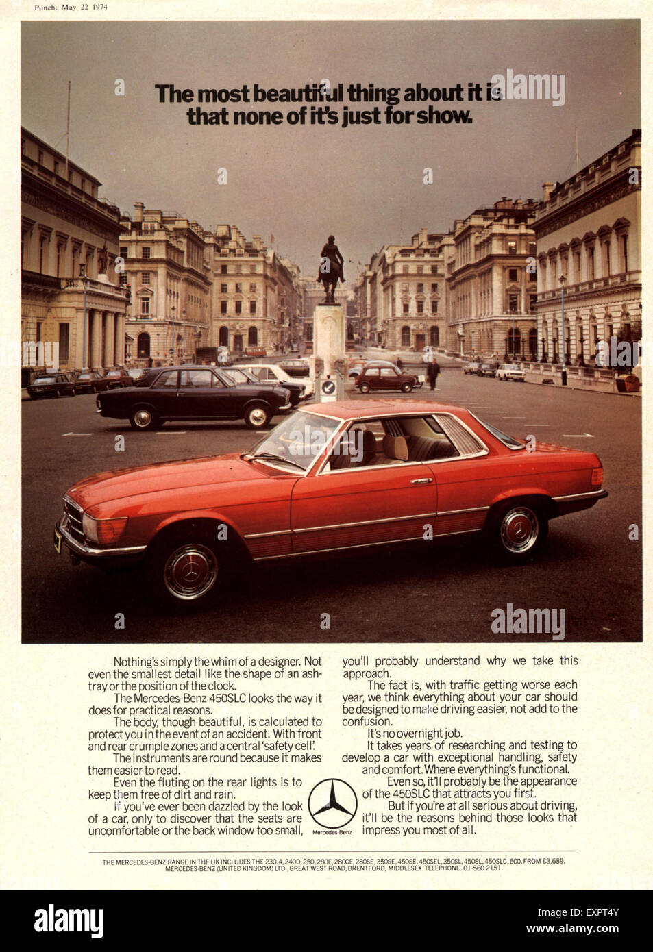 1970s uk mercedes benz magazine advert hi-res stock photography and ...