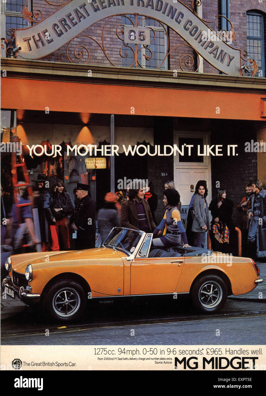 1970s UK MG Cars Magazine Advert Stock Photo - Alamy