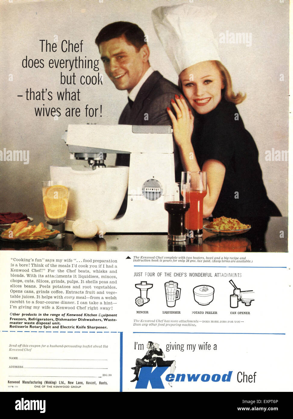 1960s chef hi-res stock photography and images - Alamy