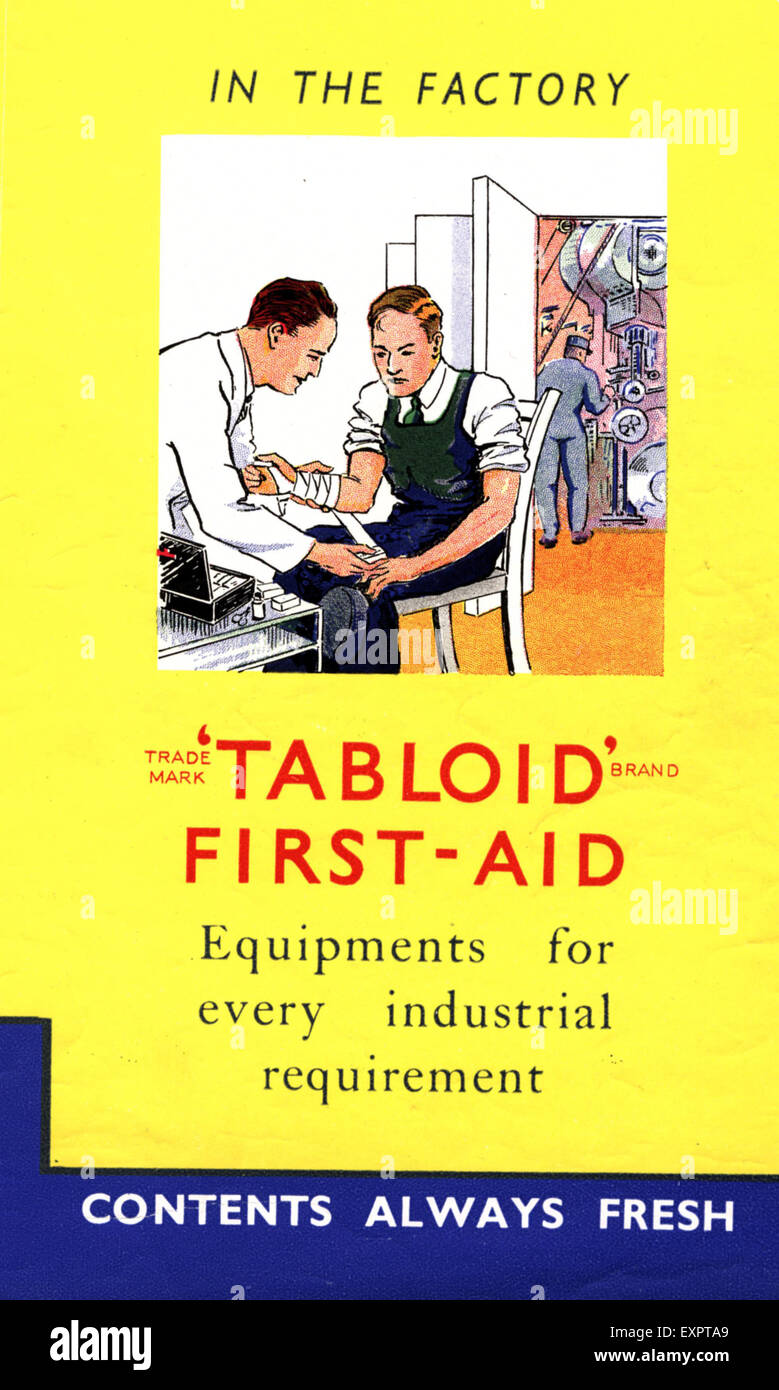 1930s UK Tabloid First Aid Magazine Advert Stock Photo - Alamy