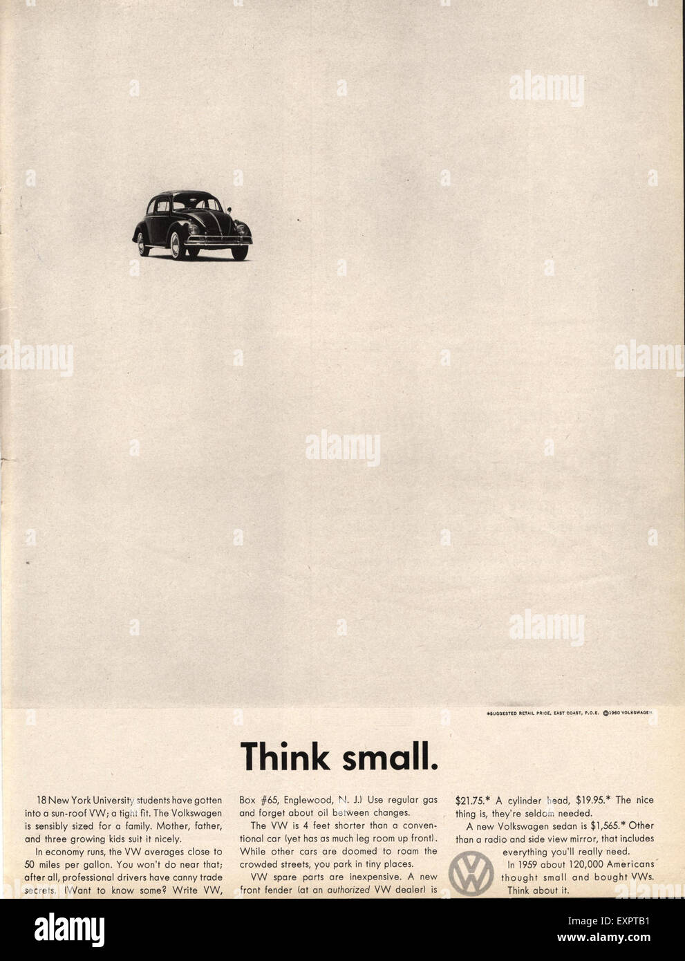 1960s USA Volkswagen Magazine Advert Stock Photo - Alamy