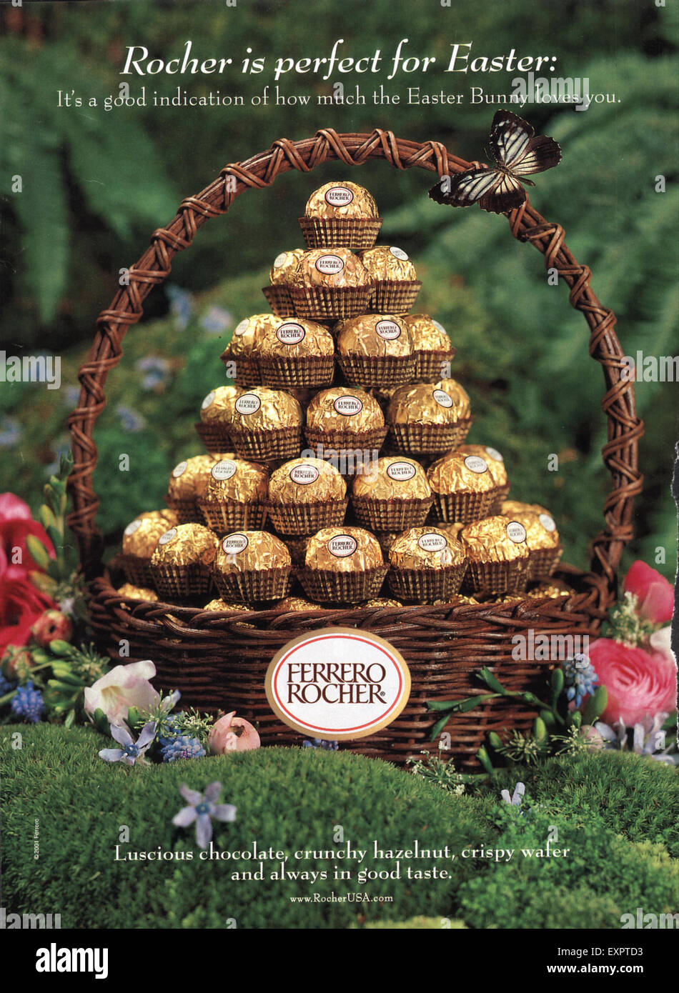 1990s USA Ferrero Rocher Magazine Advert Stock Photo - Alamy