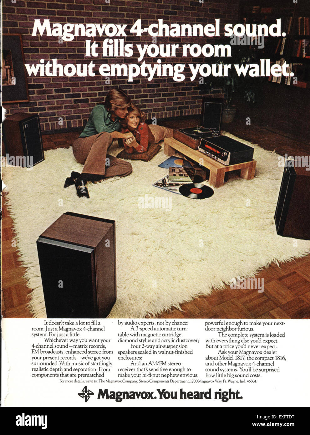 1970s USA Magnavox Magazine Advert Stock Photo - Alamy