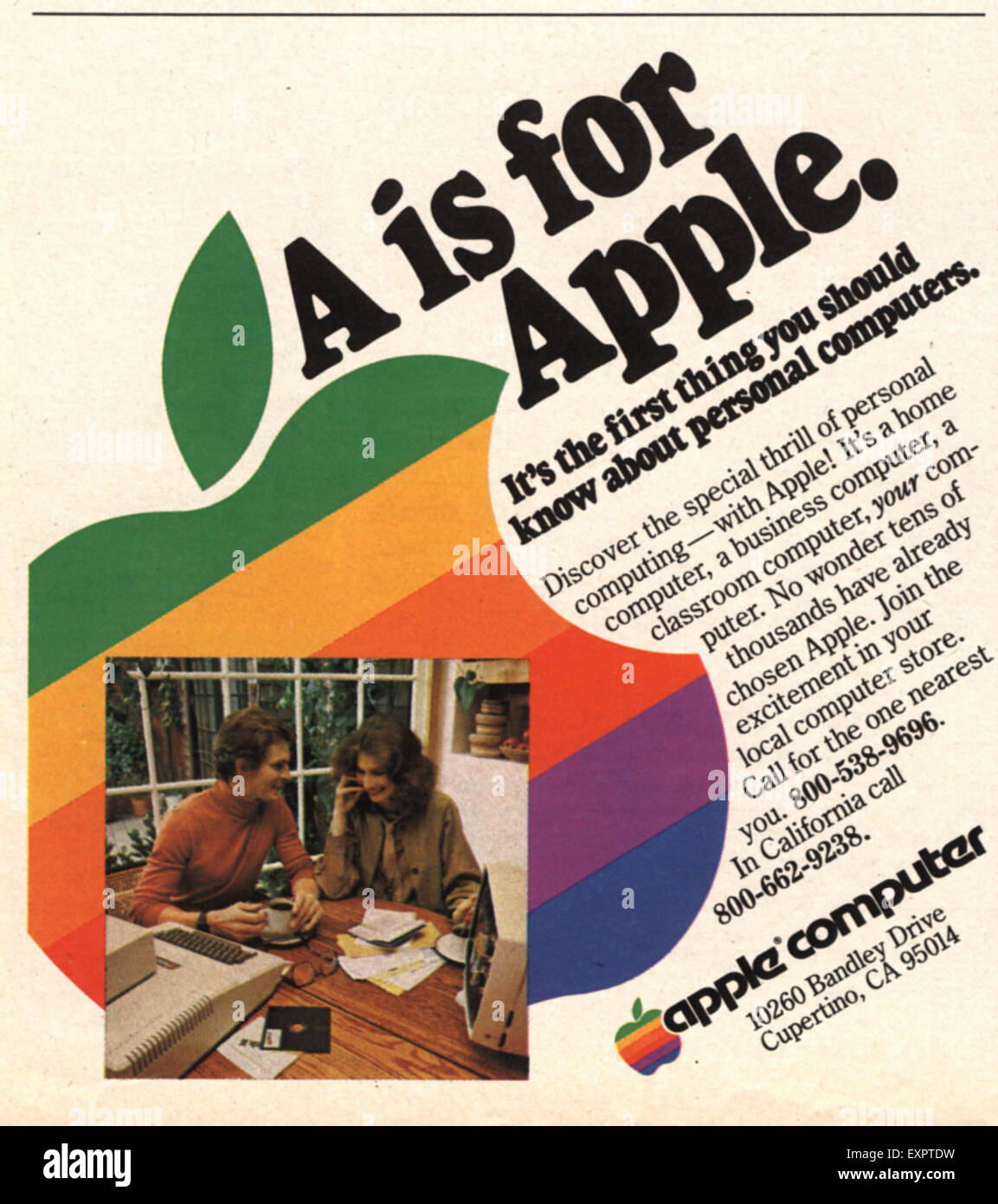 1970s USA Apple Computers Macs Magazine Advert Stock Photo - Alamy