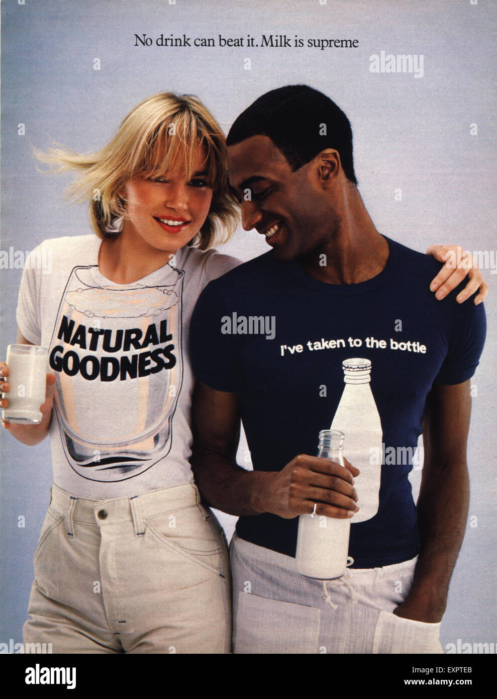 1980s UK Milk Magazine Advert Stock Photo - Alamy