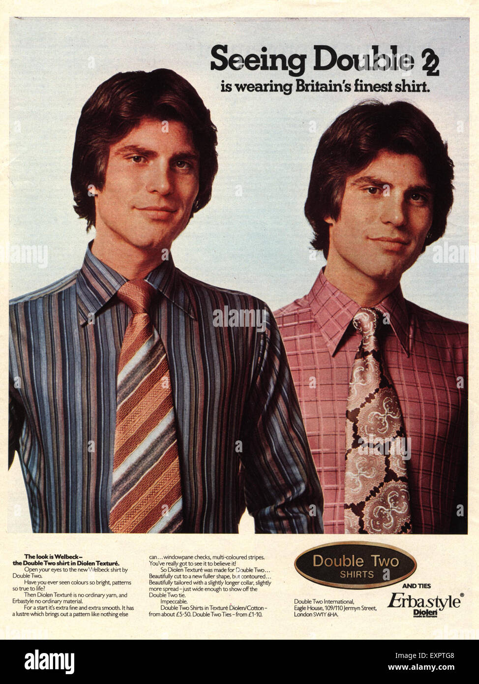 1970s UK Double Two Magazine Advert Stock Photo - Alamy