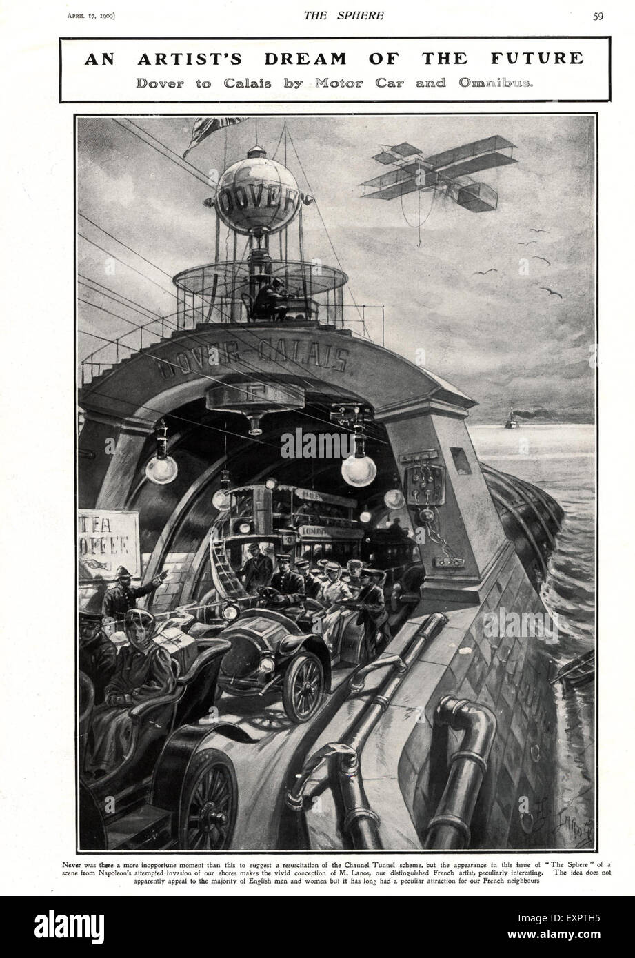 1900s UK Dover-Calais Crossing Magazine Plate Stock Photo - Alamy