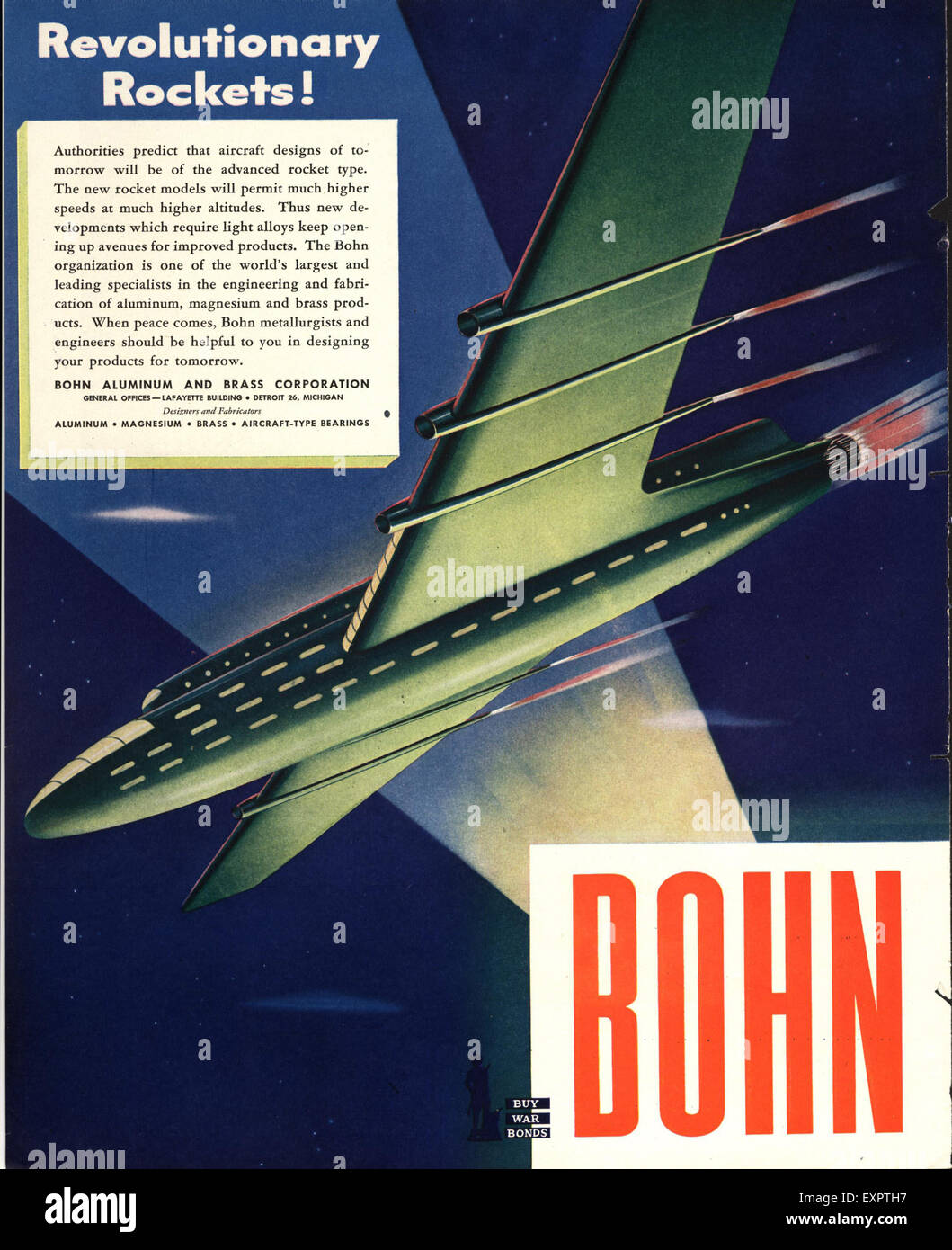 1940s USA Bohn Aluminium Corporation Magazine Advert Stock Photo - Alamy