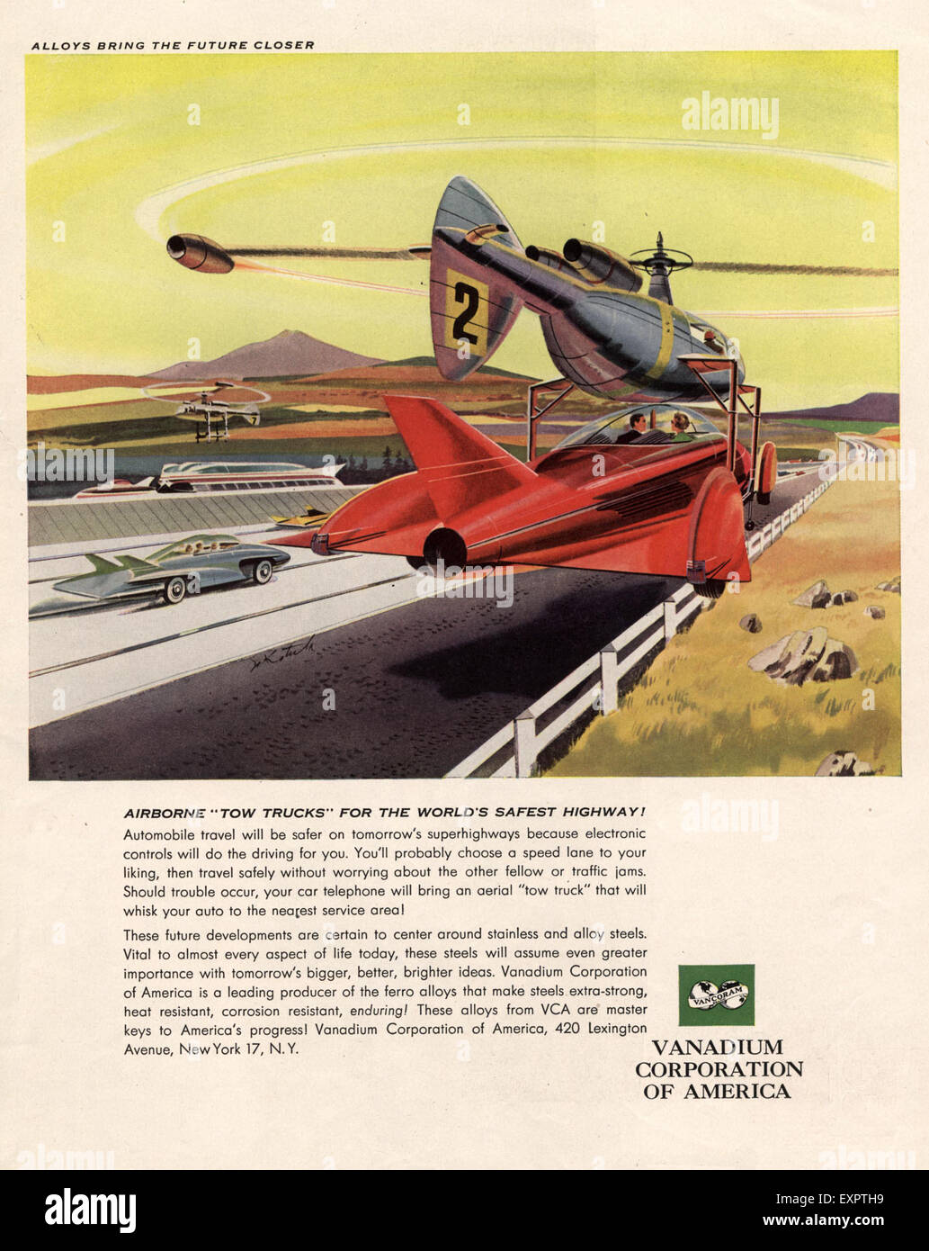 1950s USA Futuristic Magazine Advert Stock Photo - Alamy