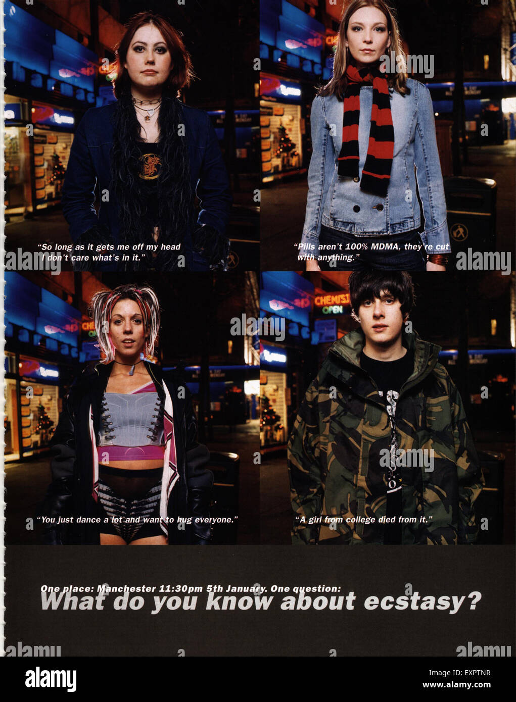 2000s UK Ecstasy Abuse Magazine Advert Stock Photo - Alamy