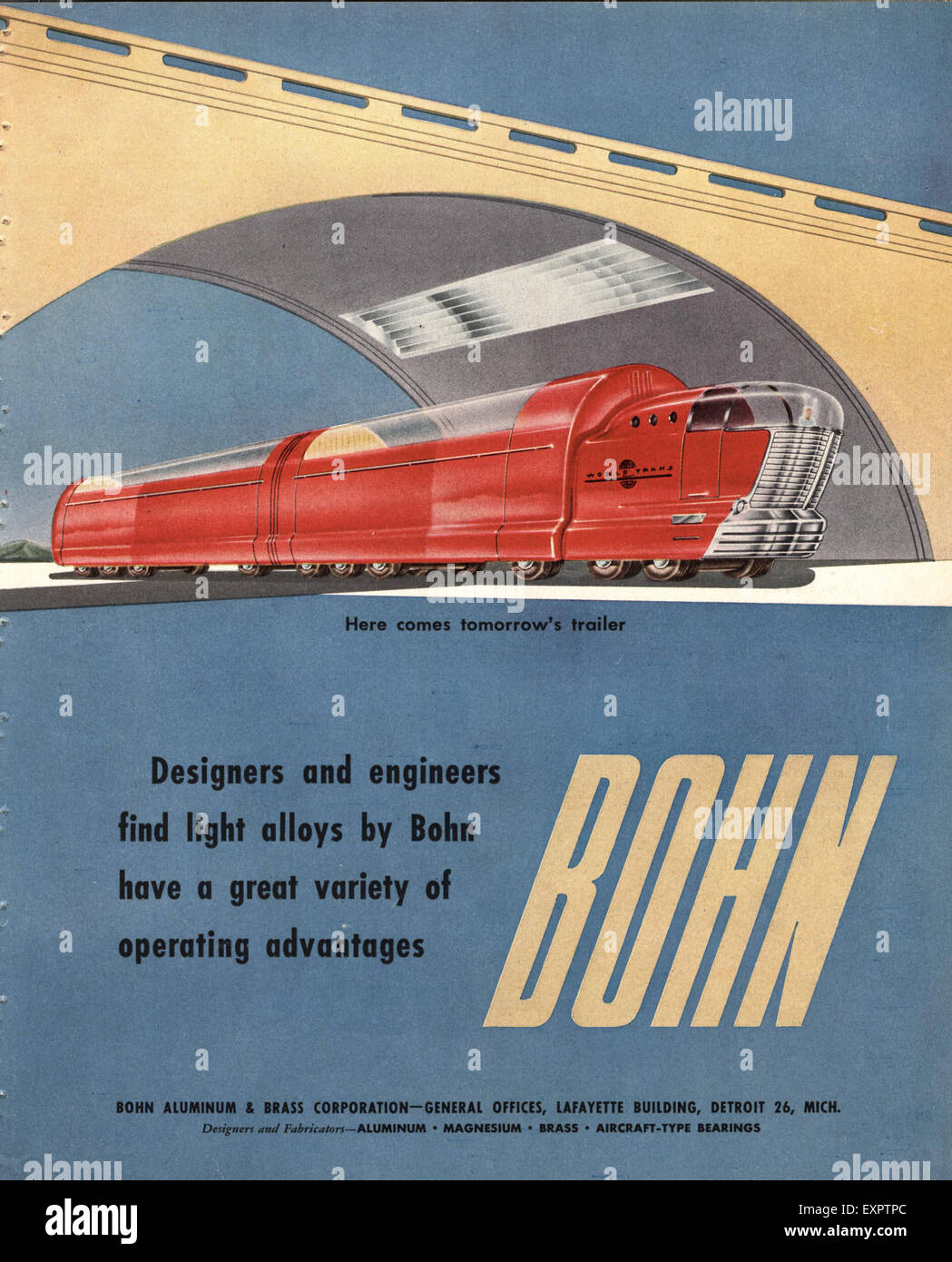 1940s USA Bohn Aluminium Corporation Magazine Advert Stock Photo - Alamy