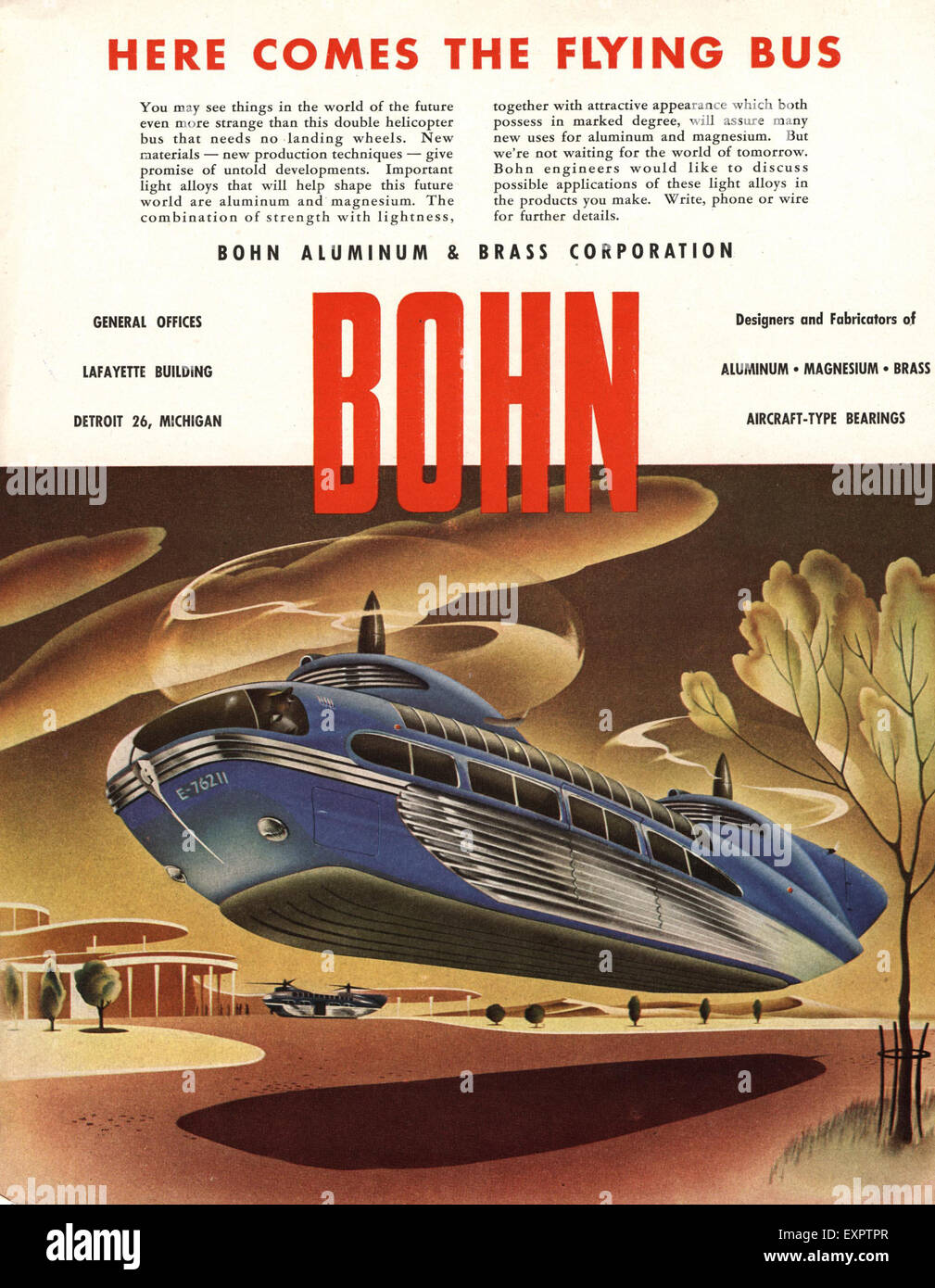 1940s USA Bohn Aluminium Corporation Magazine Advert Stock Photo - Alamy