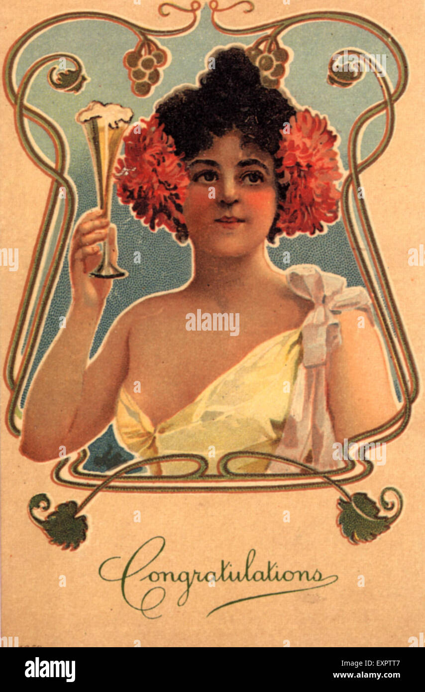 1890s UK Congratulations Greetings Card Stock Photo - Alamy