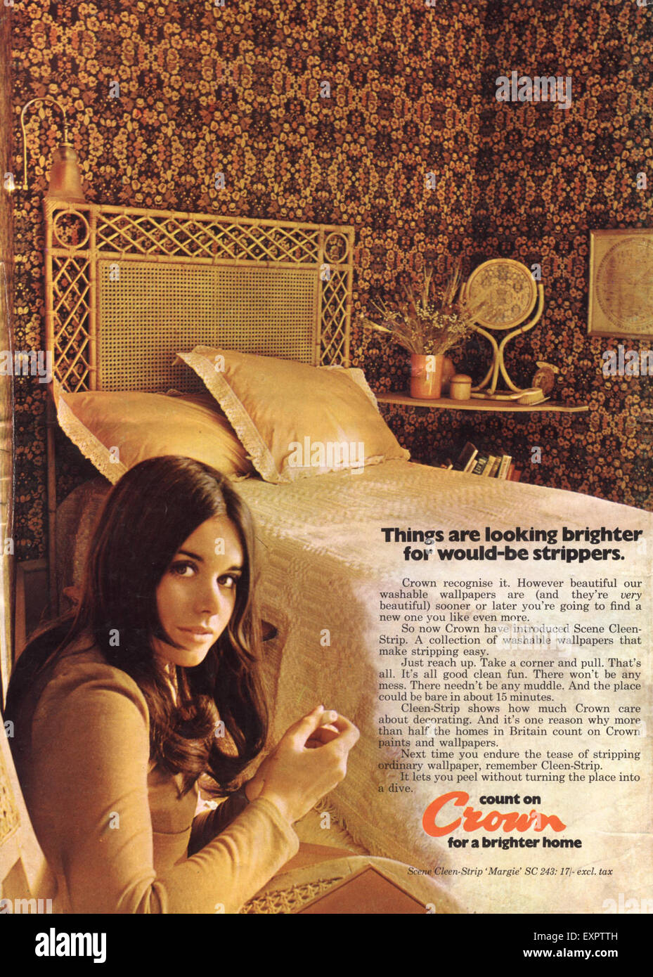 1960s UK Crown Magazine Advert Stock Photo - Alamy