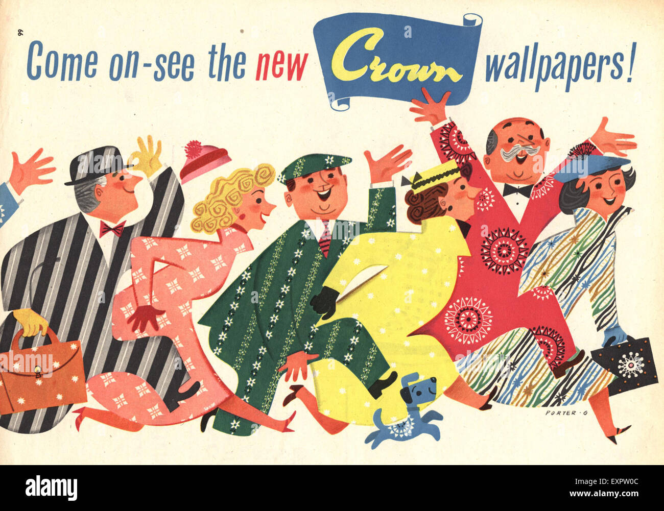 1950s UK Crown Magazine Advert Stock Photo - Alamy