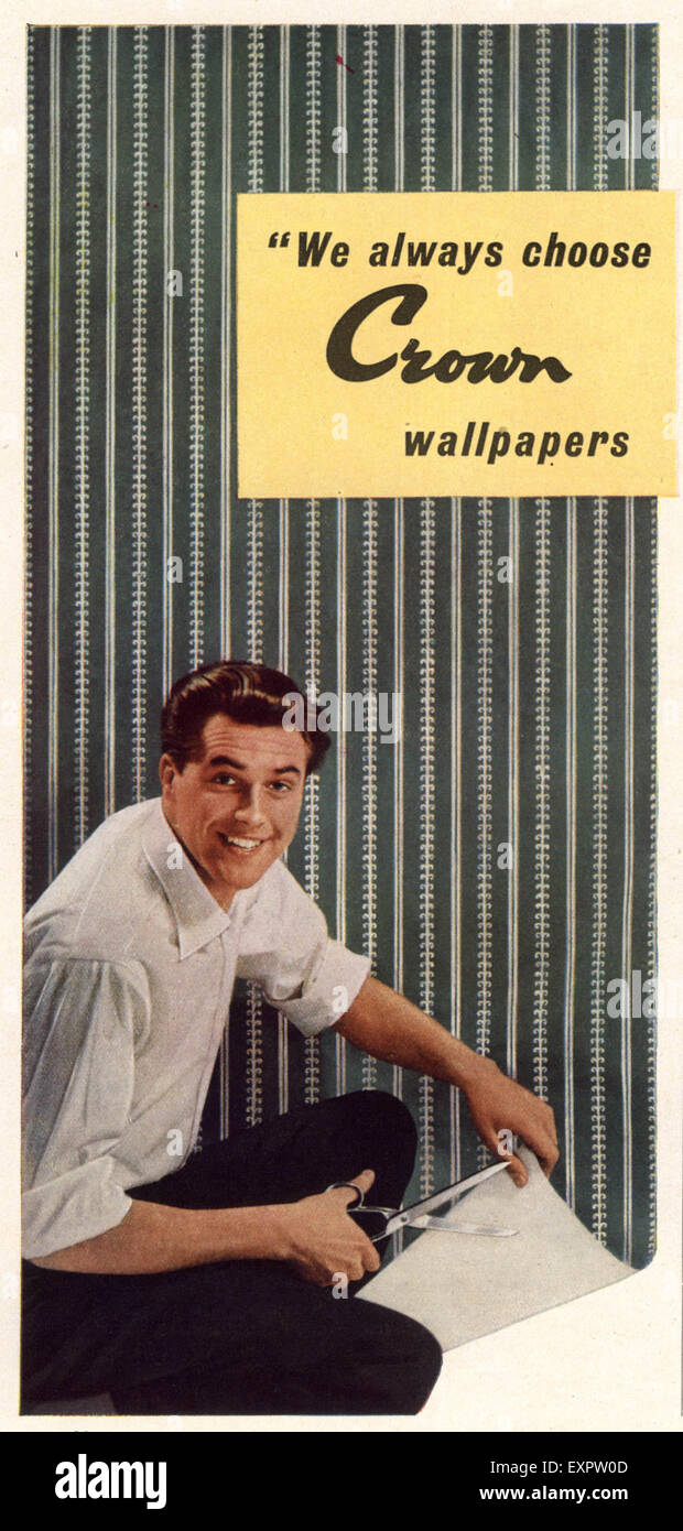 1950s UK Crown Magazine Advert Stock Photo - Alamy