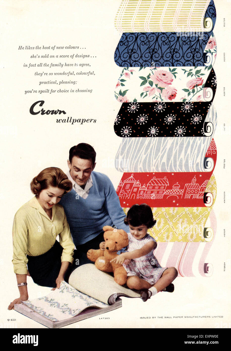 1950s UK Crown Magazine Advert Stock Photo - Alamy