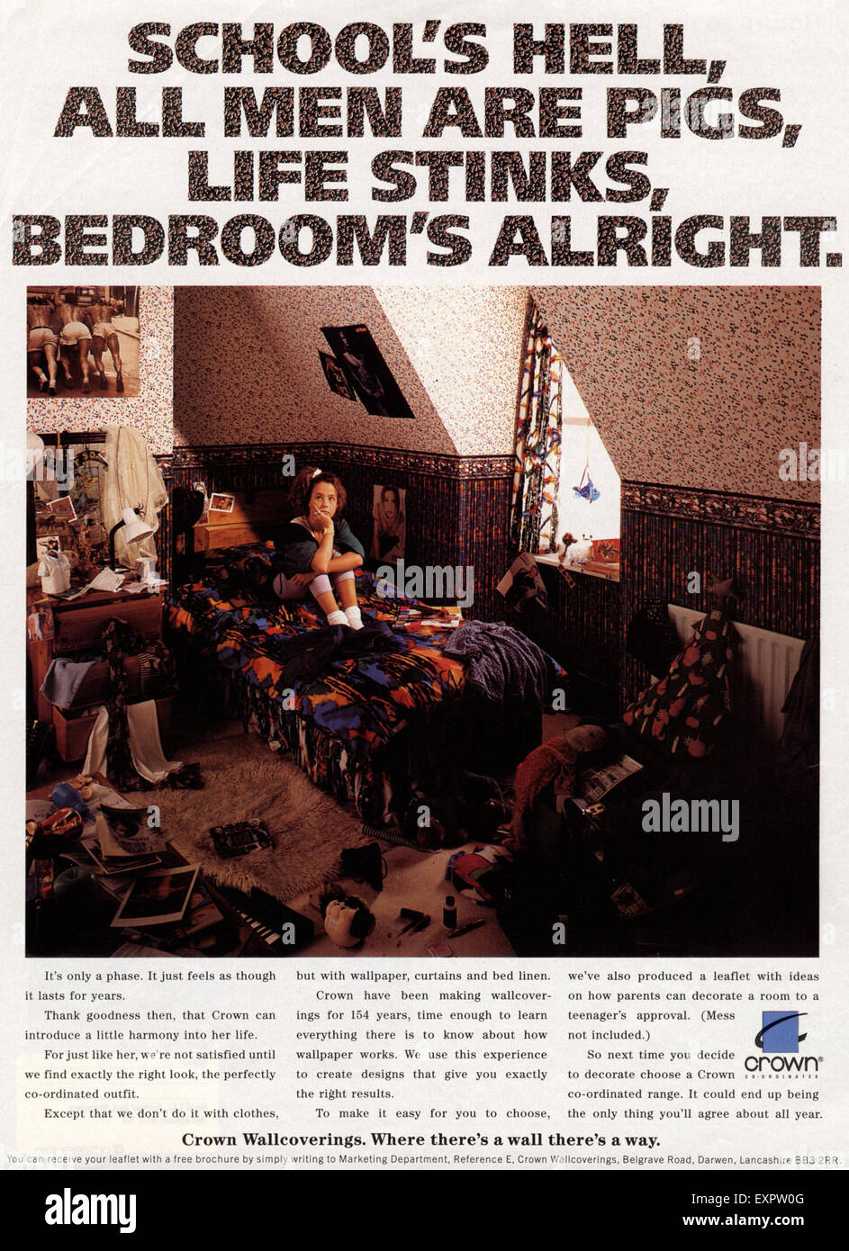 1990s UK Crown Magazine Advert Stock Photo - Alamy