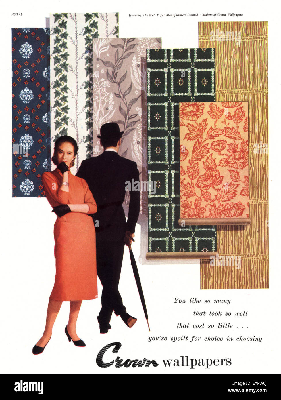 1950s UK Crown Magazine Advert Stock Photo - Alamy