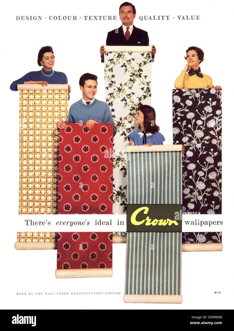1950s UK Crown Magazine Advert Stock Photo - Alamy